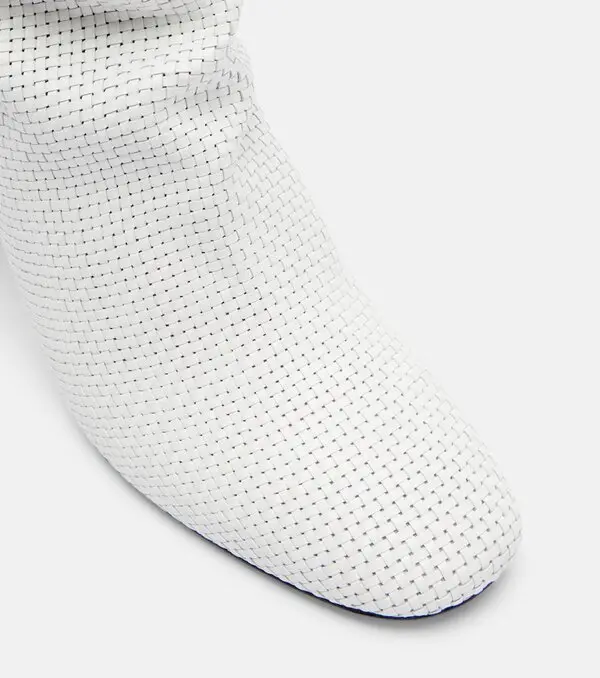 SOULIERS MARTINEZ Roberta Woven Leather Knee-high Boots