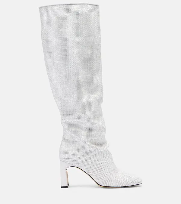 SOULIERS MARTINEZ Roberta Woven Leather Knee-high Boots