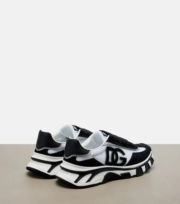 Dolce & Gabbana Suede Trimmed Sneakers - Black