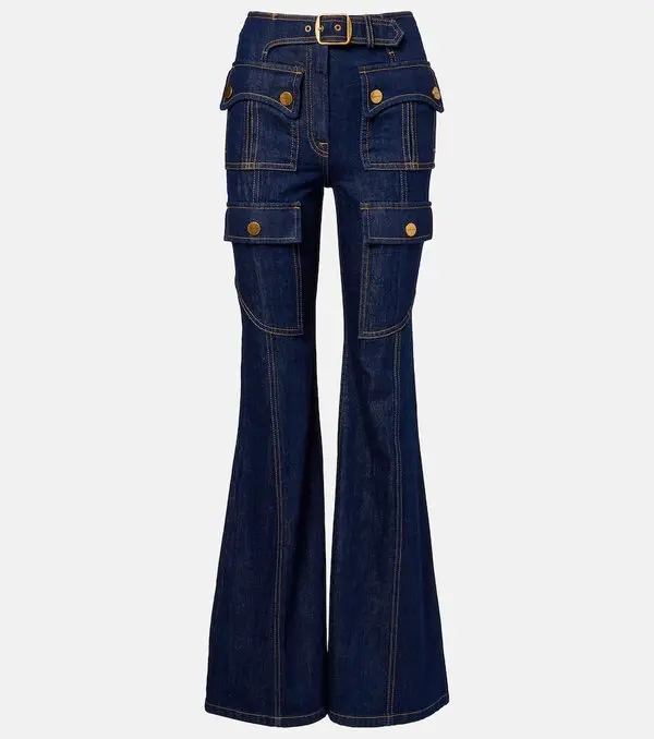 Zimmermann Luna Belted Flared Jeans