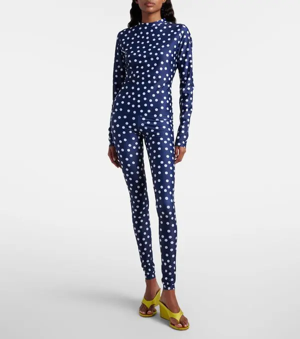 JEAN PAUL GAULTIER Polka Dot Jersey Leggings