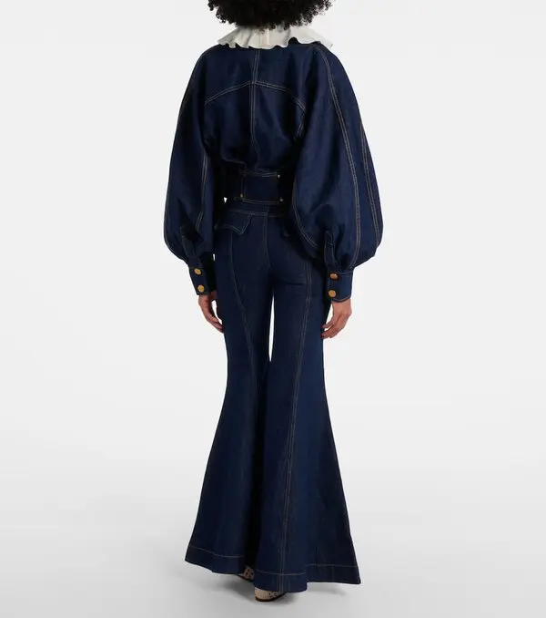 Zimmermann Luna Belted Flared Jeans