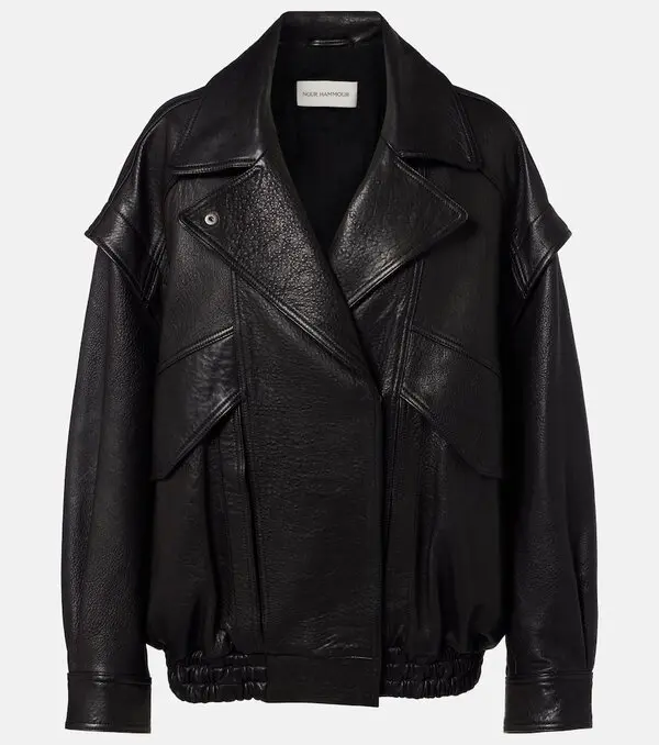 Nour Hammour Micah Leather Jacket - Black