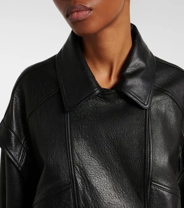 Nour Hammour Micah Leather Jacket - Black