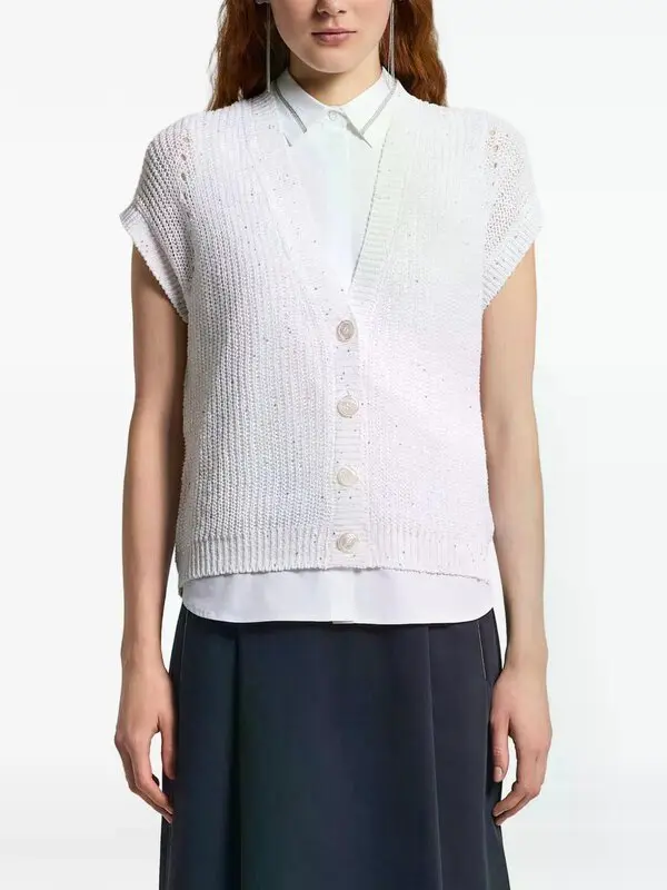 Peserico Button Embellished Knit Top