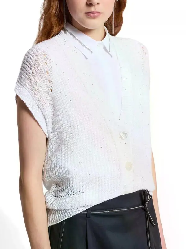 Peserico Button Embellished Knit Top