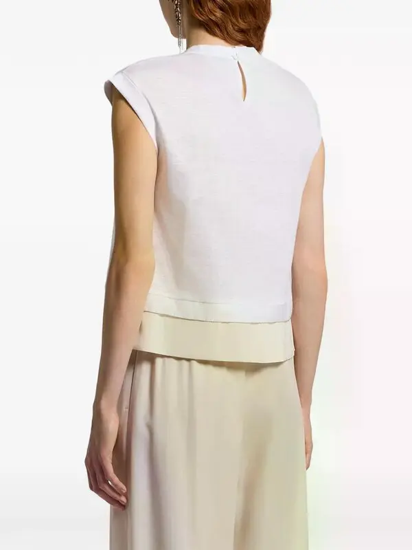 Peserico Crew-neck Cap-sleeve Top