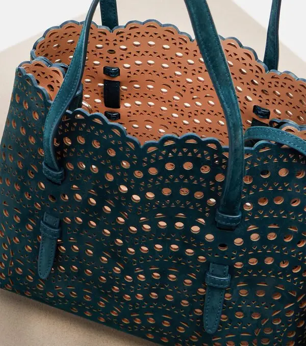 Alaïa Le Mina 25 Vienne Wave Tote Bag - Blue