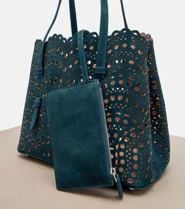 Alaïa Le Mina 25 Vienne Wave Tote Bag - Blue