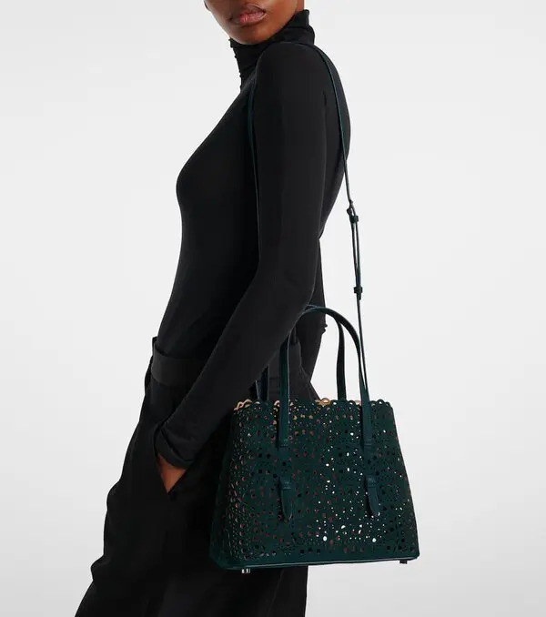 Alaïa Le Mina 25 Vienne Wave Tote Bag - Blue
