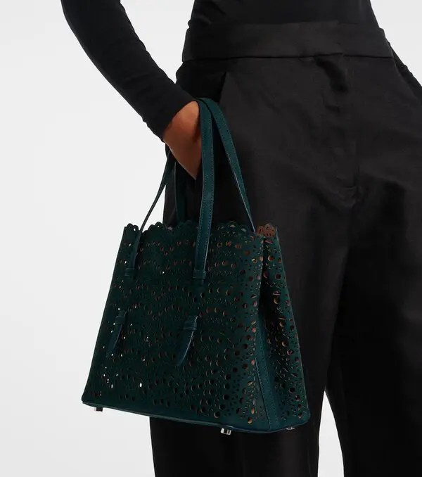 Alaïa Le Mina 25 Vienne Wave Tote Bag - Blue