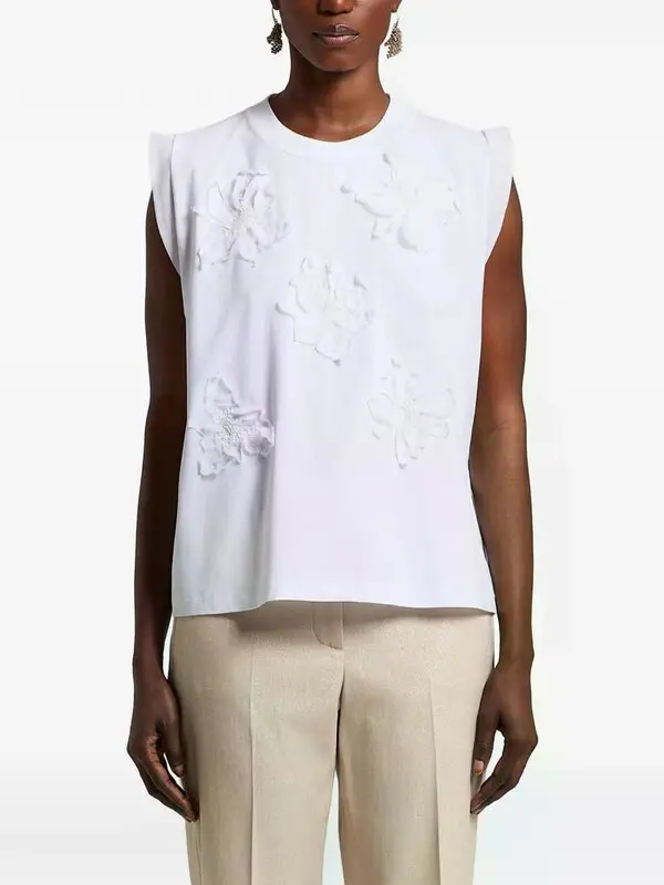 Peserico Floral-appliqué Top