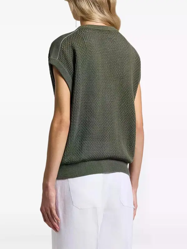 Peserico Knitted Button Vest
