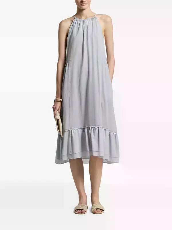 Peserico Ruffled-hem Halterneck Midi Dress