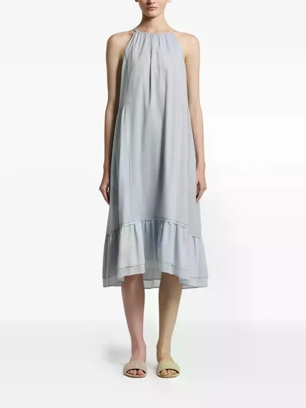 Peserico Ruffled-hem Halterneck Midi Dress