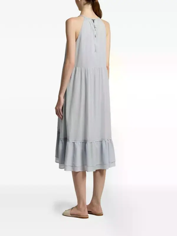 Peserico Ruffled-hem Halterneck Midi Dress