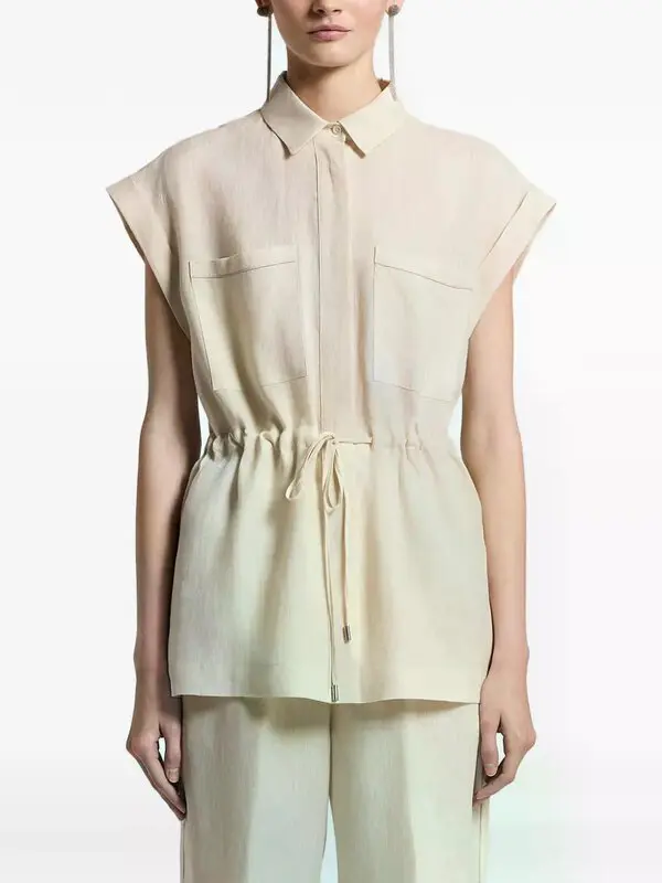 Peserico Drawstring-waist Shirt - Neutrals