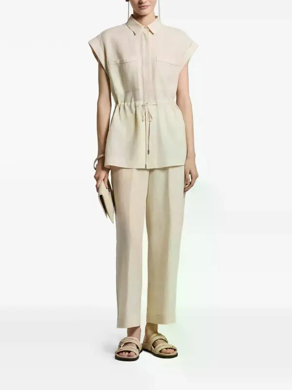 Peserico Drawstring-waist Shirt - Neutrals