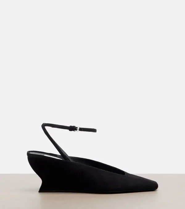 Alaïa Wave Suede Wedges