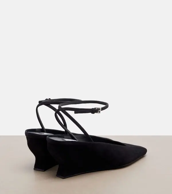 Alaïa Wave Suede Wedges