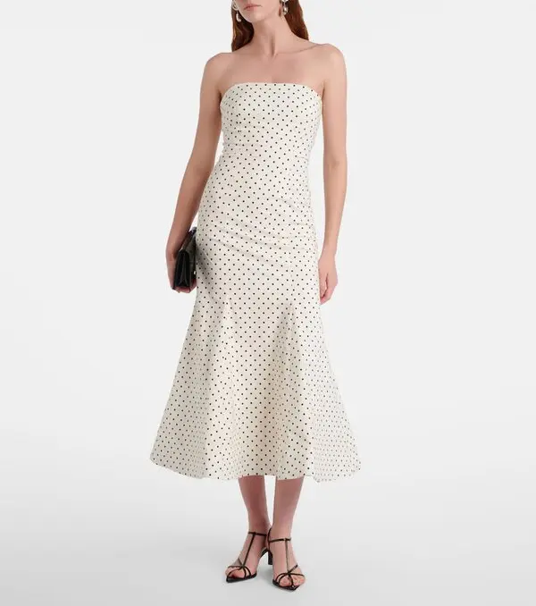 ROTATE BY BIRGER CHRISTENSEN Amadelle Cotton-blend Midi Dress