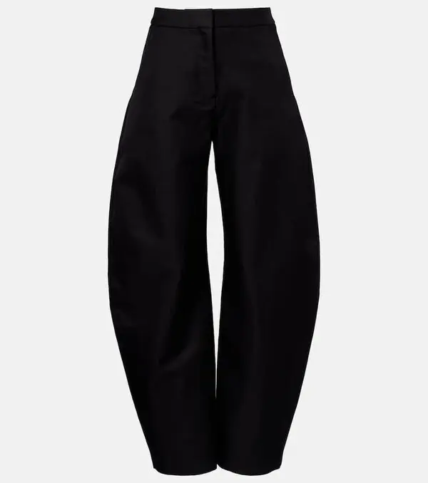 Alaïa Wool And Silk Barrel-leg Trousers