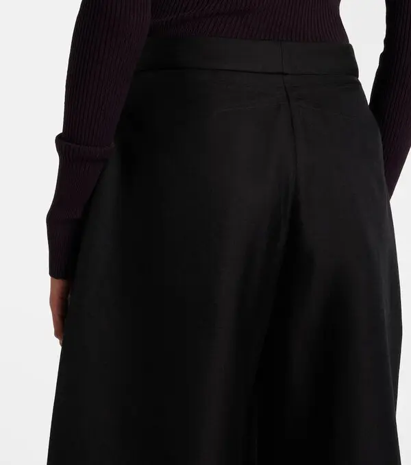 Alaïa Wool And Silk Barrel-leg Trousers