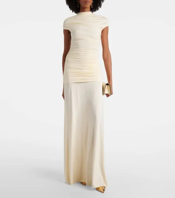 SELF-PORTRAIT Draped Jersey Gown