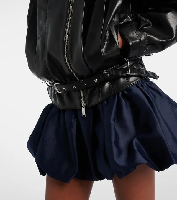 SELF-PORTRAIT Belted Biker Jacket