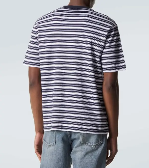 Sunspel Striped Cotton Jersey T-shirt - White