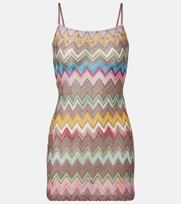 Missoni Zigzag Lame Minidress - Multicoloured