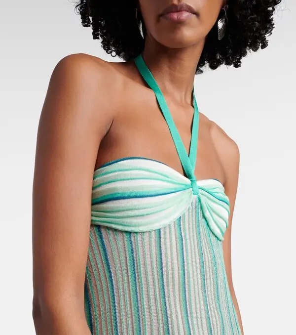Missoni Striped Halterneck Maxi Dress