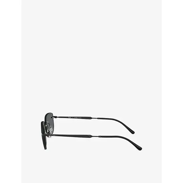 Ray-ban Irregular Metal Sunglasses - Black