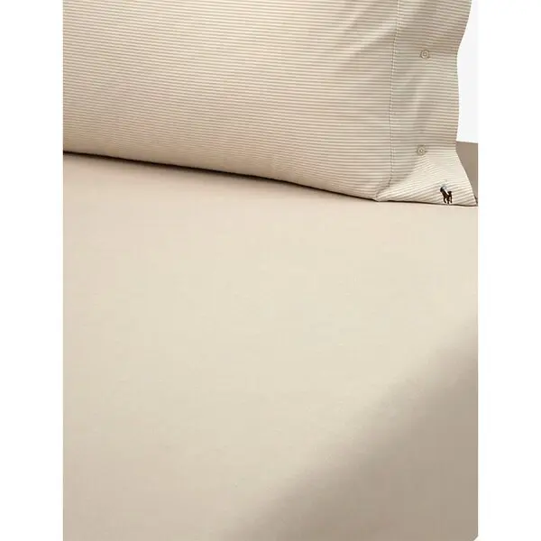 Ralph Lauren Oxford Cotton Fitted Sheet - Linen