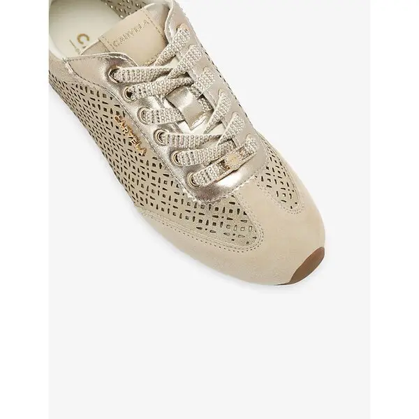 Carvela Tivoli Laser Suede Trainers - Gold