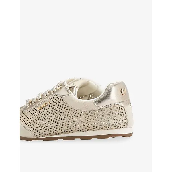 Carvela Tivoli Laser Suede Trainers - Gold