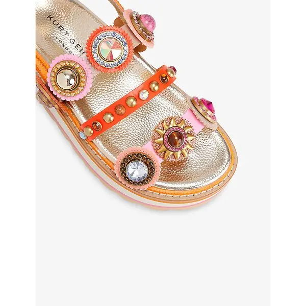 Kurt Geiger Octavia Leather Platform Sandals - Other