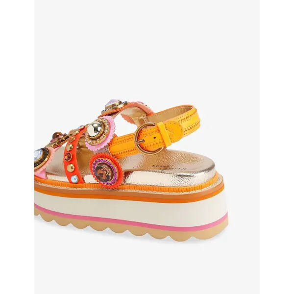 Kurt Geiger Octavia Leather Platform Sandals - Other