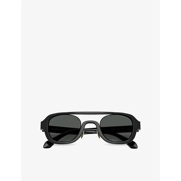 Giorgio Armani Ar8247 Irregular-frame Sunglasses - Black
