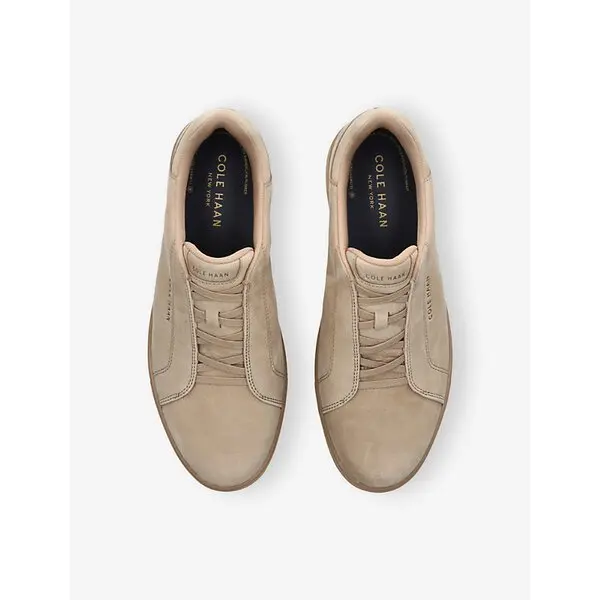 Cole Haan Grandpro Luxe Slip-on Suede Trainers - Beige