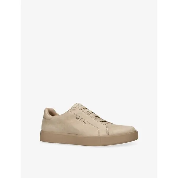 Cole Haan Grandpro Luxe Slip-on Suede Trainers - Beige