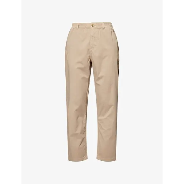 Paige Cotton Regular Fit Trousers - Khaki