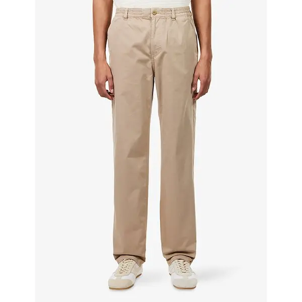Paige Cotton Regular Fit Trousers - Khaki