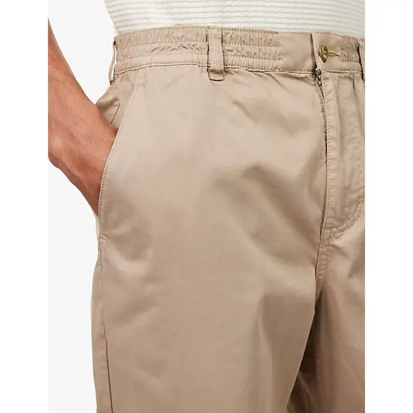 Paige Cotton Regular Fit Trousers - Khaki