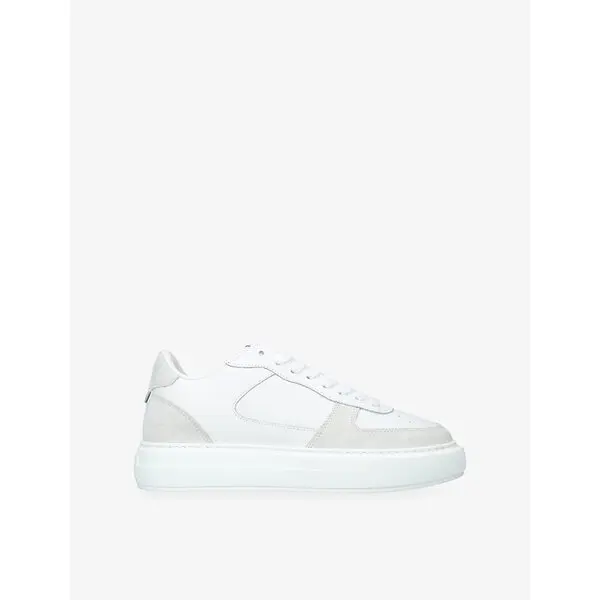 CLEENS Court Leather And Suede Trainers - White/comb