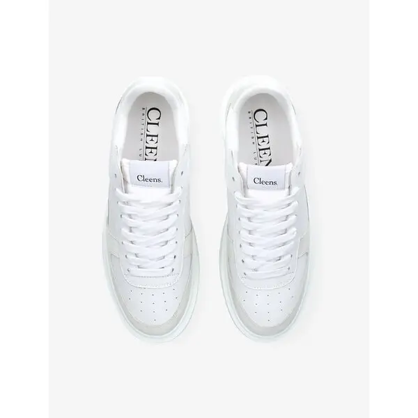 CLEENS Court Leather And Suede Trainers - White/comb