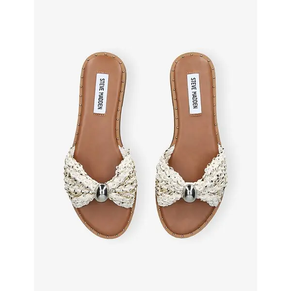 Steve Madden Dipsy Woven Sandals - Cream