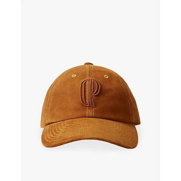 Claudie Pierlot Brand-embroidered Suede Cap - Brown