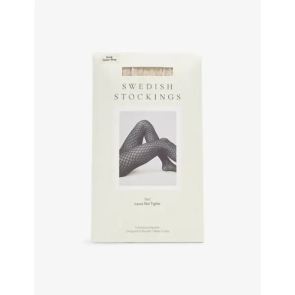 Swedish Stockings Laura Net Stretch-knit Tights - Oyster Grey