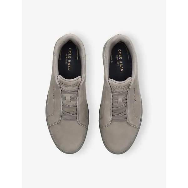 Cole Haan Grandpro Luxe Slip-on Suede Trainers - Grey/light